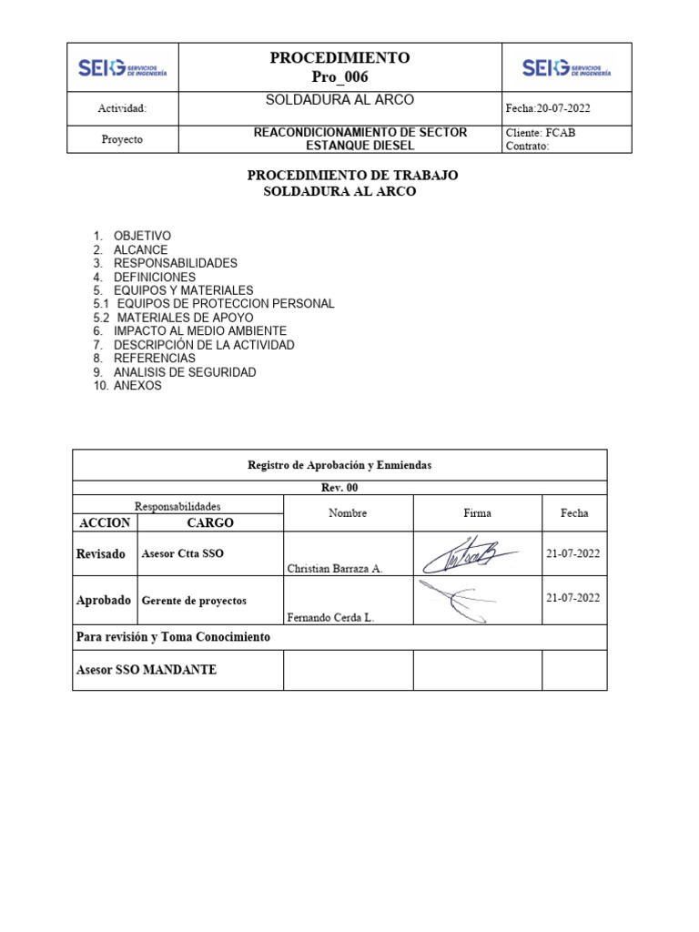 Pr-006-Soldadura Al Arco | PDF | Soldadura | Construcción