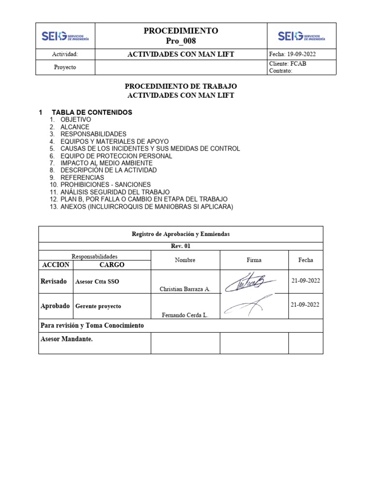 Pr-008-Actividades Con Man Lift | PDF | Negocios | Informática