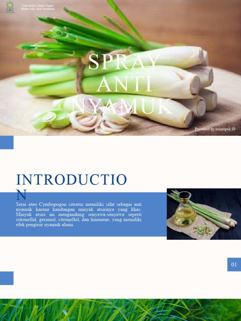 Spray Anti Nyamuk Daun Sereh | PDF