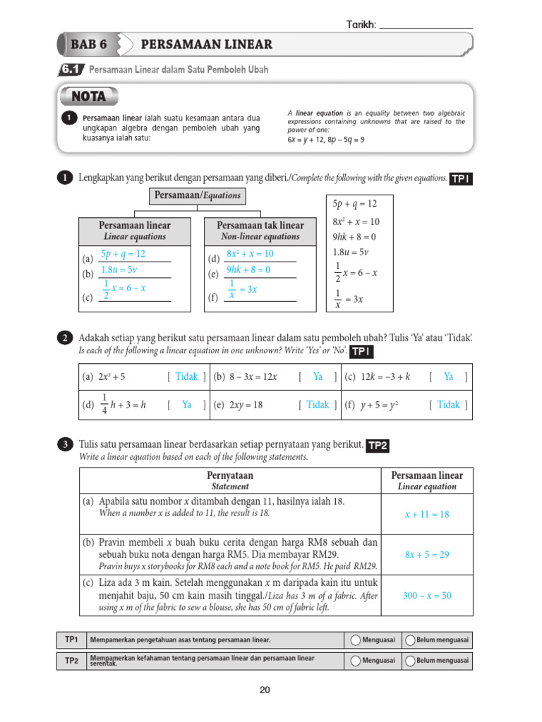 Module Perfect Matematik Tingkatan1 BukuB - Bab6 | PDF