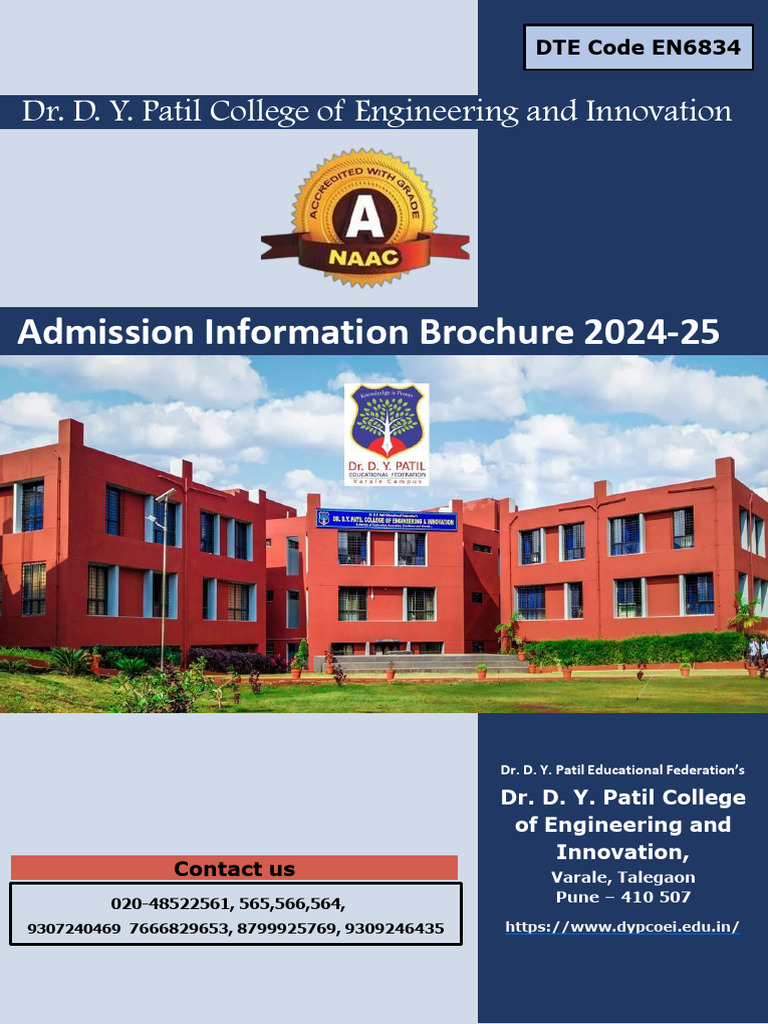 DY Patil College Admission Brochure 2024-25 | PDF | University And ...