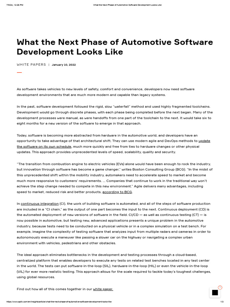 CICD - What The Next Phase of Automotive Software Development Looks ...