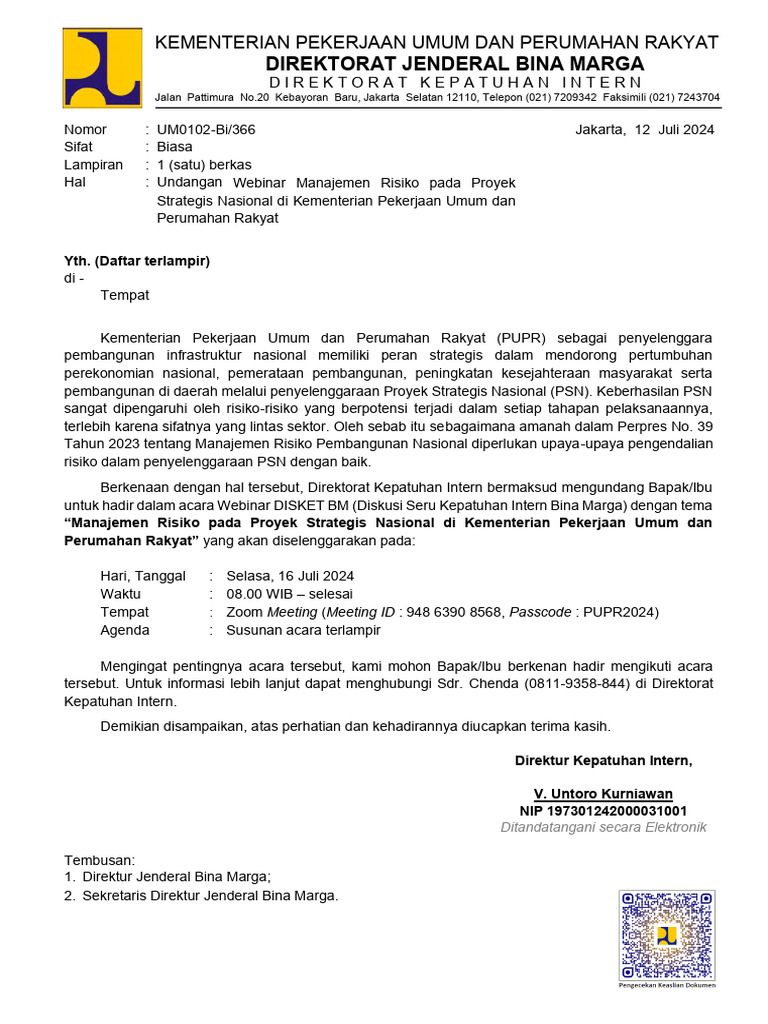 Undangan Webinar MR 16 Juli 2024 | PDF
