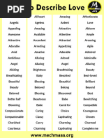 A to Z of Romantic Words | PDF | Love | Emotions