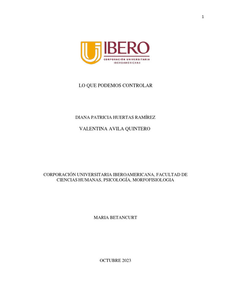 Act 5 Lo Que Podemos Controlar | PDF | Sistema nervioso | Sistema nervioso central