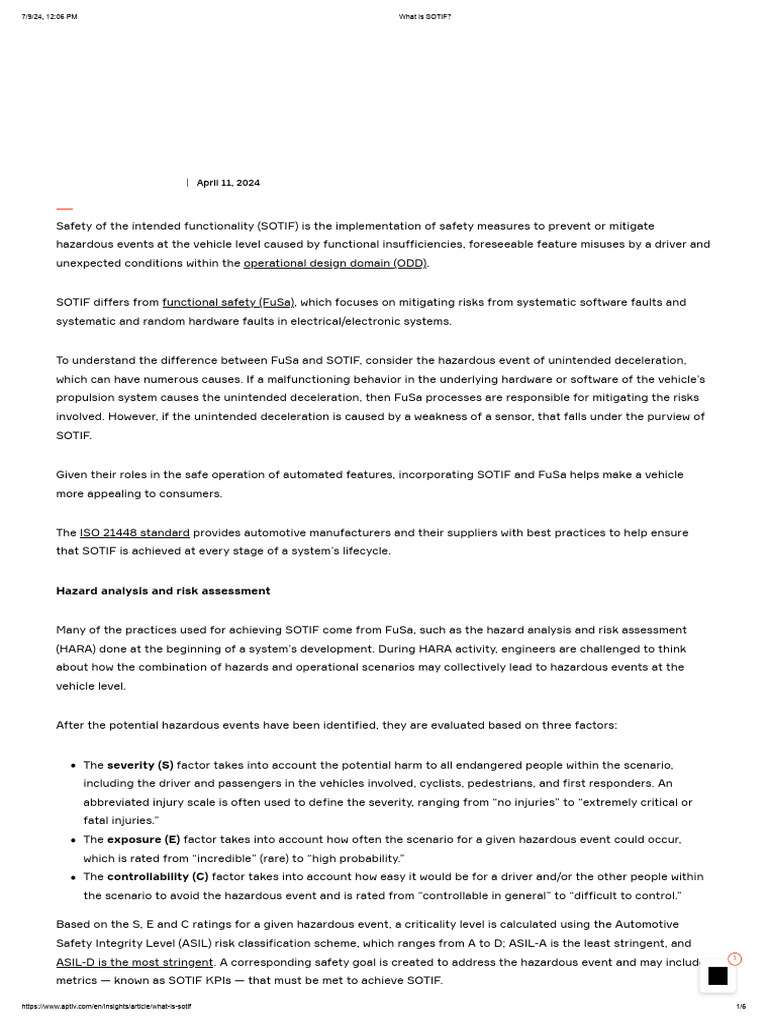 What Is SOTIF_ | Download Free PDF | Engineering