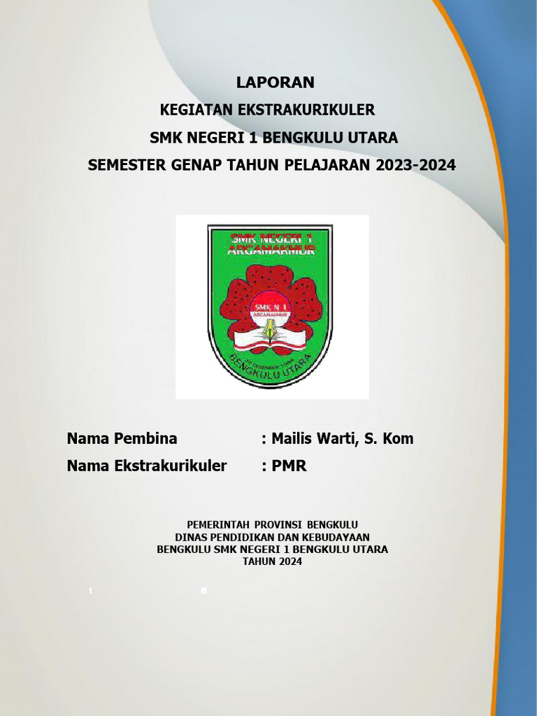 Laporan Tugas Tambahan Ekstra PMR 2024 | PDF | Karier & Perkembangan | Ilmu Sosial