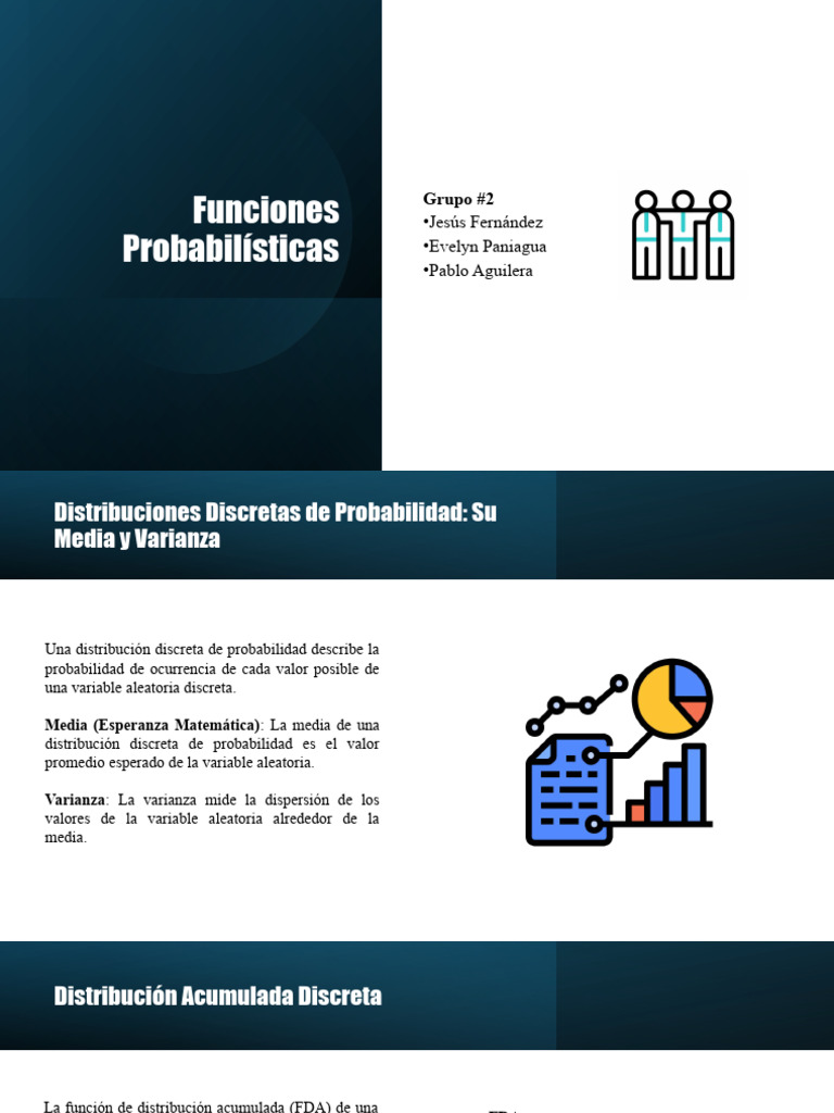 Presentación Funciones Probabilísticas | PDF | Distribución normal | Probabilidad