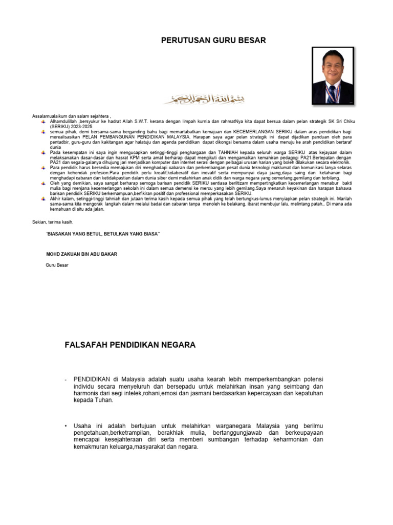 Pelan Strategik 2024 2025 Pdf