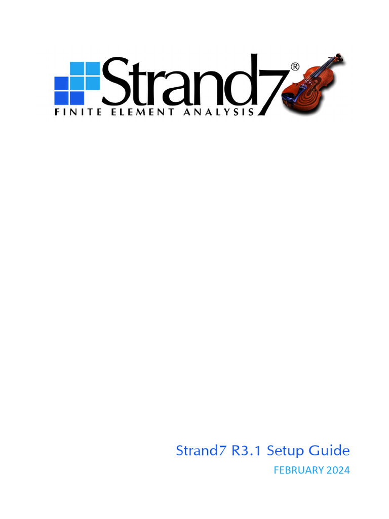 Strand7 R3 Setup Guide | PDF | Installation (Computer Programs ...