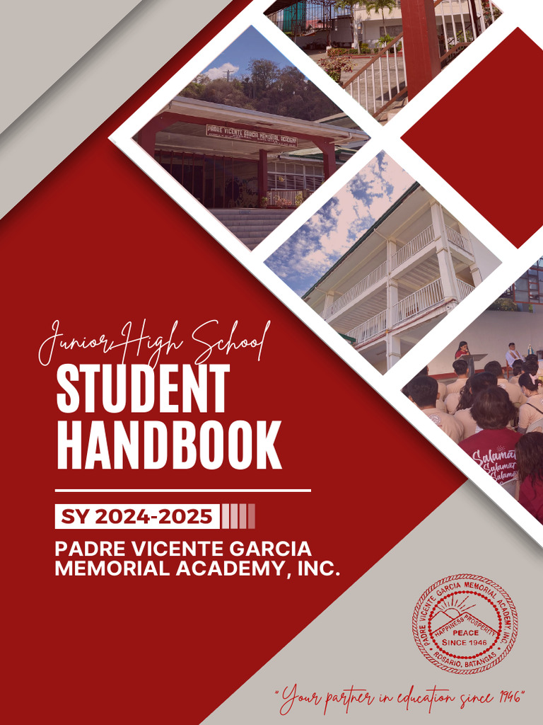 JHS Student Handbook SY 2024 2025 | PDF | Learning | Foreign Language