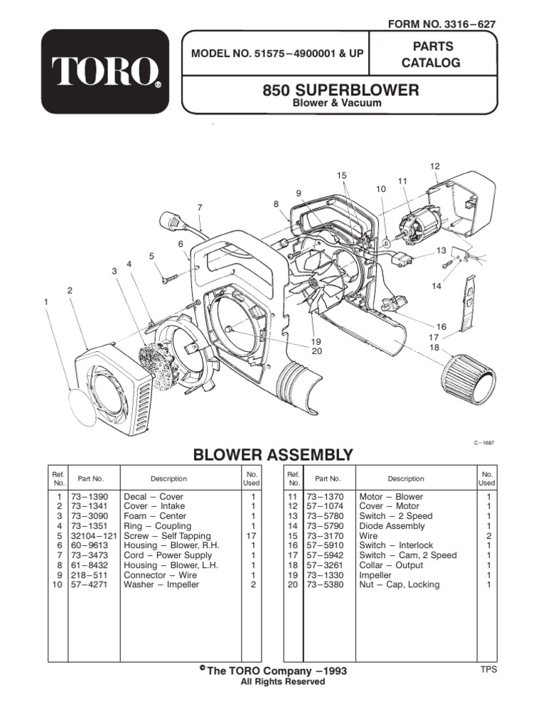 Toro 51575 Parts Manual | PDF