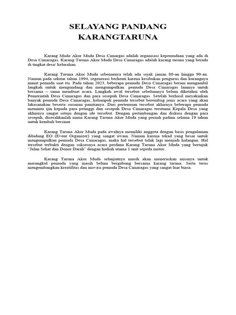 Selayang Pandang | PDF