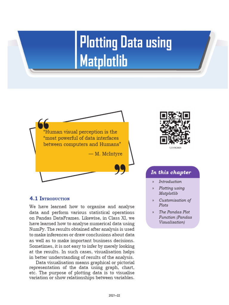 Matplotlib Ncert | PDF | Computer Programming | Computing Matplotlib Ncert | PDF | Computer Programming | Computing