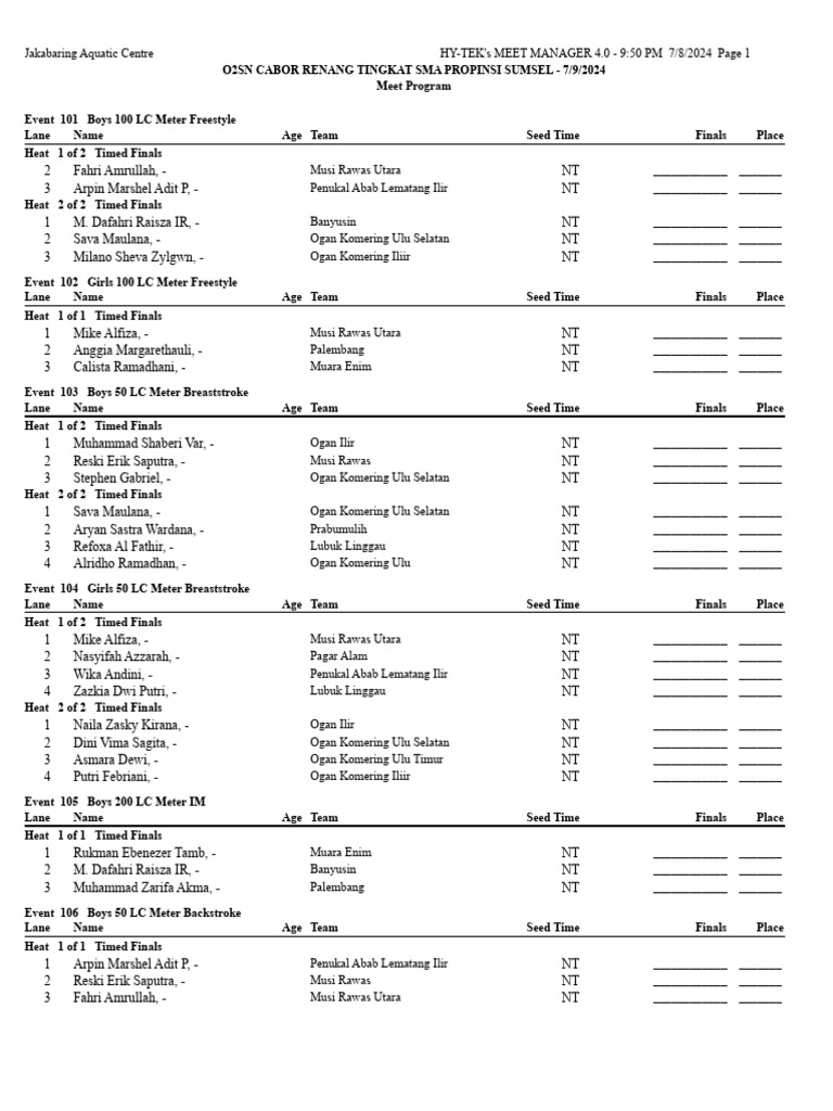 Meet Program o2sn Sma 2024 Revisi 01 | PDF | Athletic Sports | Leisure ...