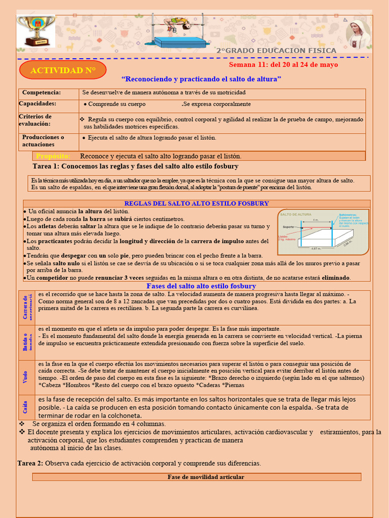 GUIA SEM 11 2do - IIB SALTO ALTO | PDF