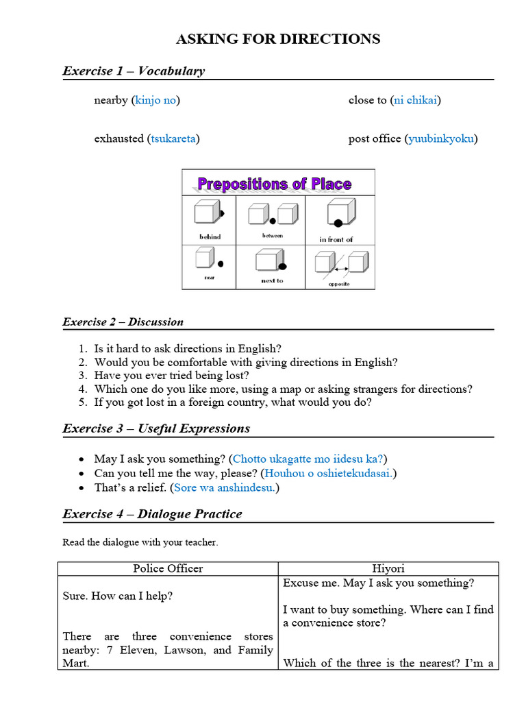 000 Asking for Directions | PDF