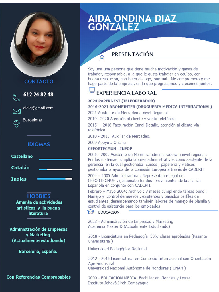 Curriculum-Aida Gonzalez-1 | PDF | Marketing