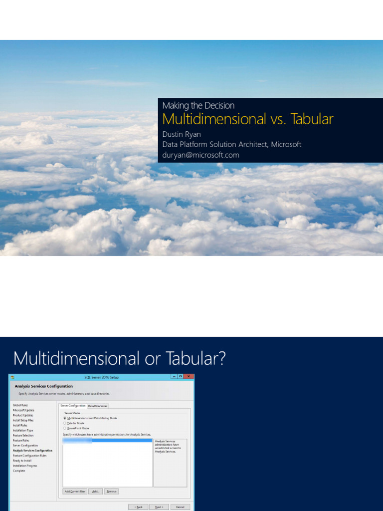 Multidmensional Vs Tabular | PDF | Information Science | Data Management Software