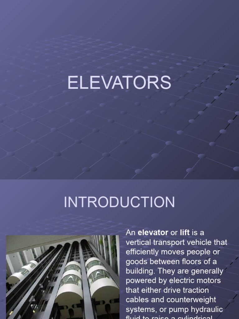 Elevators | PDF | Elevator | Manufactured Goods
