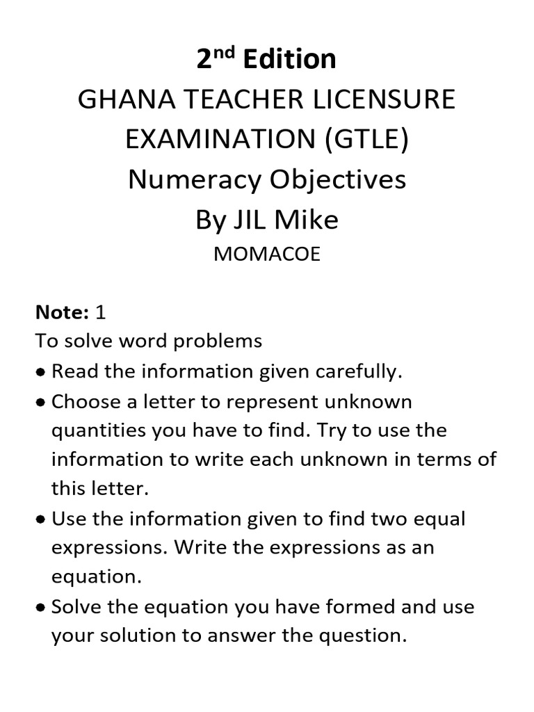 Numeracy Questions and Answers | PDF | Equations | Numbers