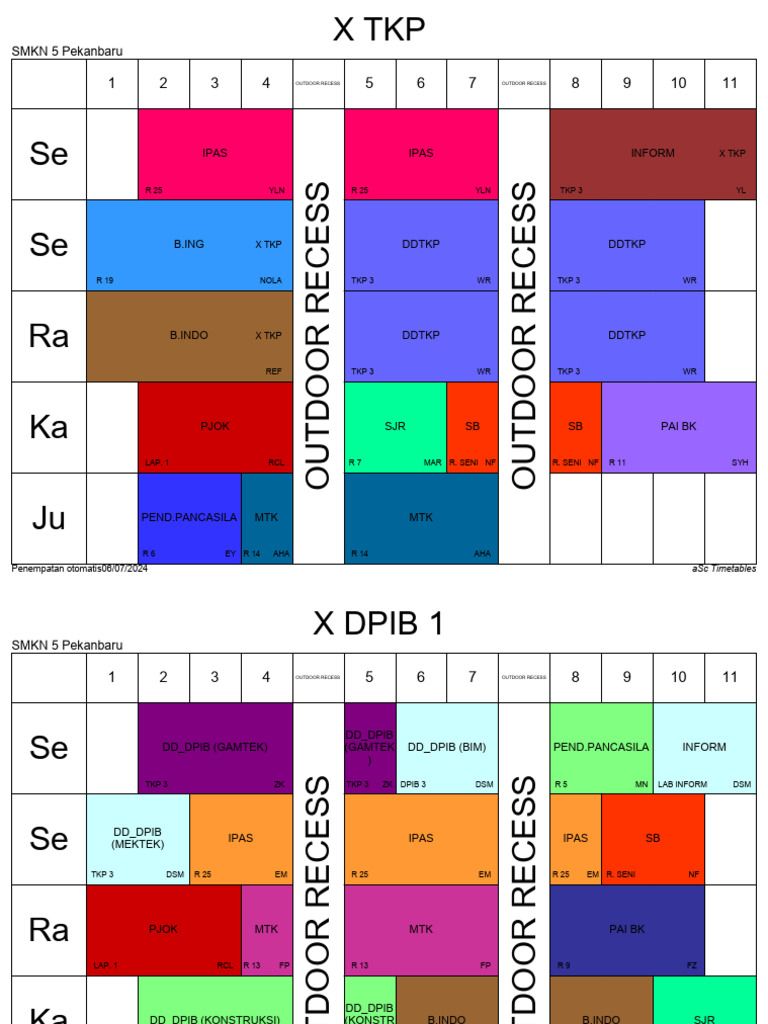 Class Timetable | PDF