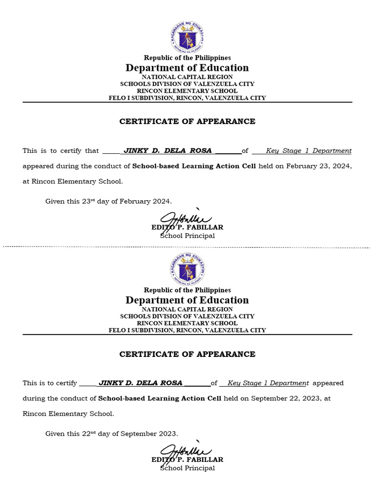 LAC-Certificate-1 | PDF | Philippines