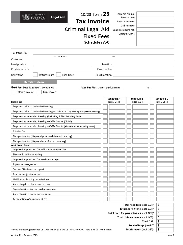 Form 23 - Criminal Fixed A C | PDF | Bail | Government