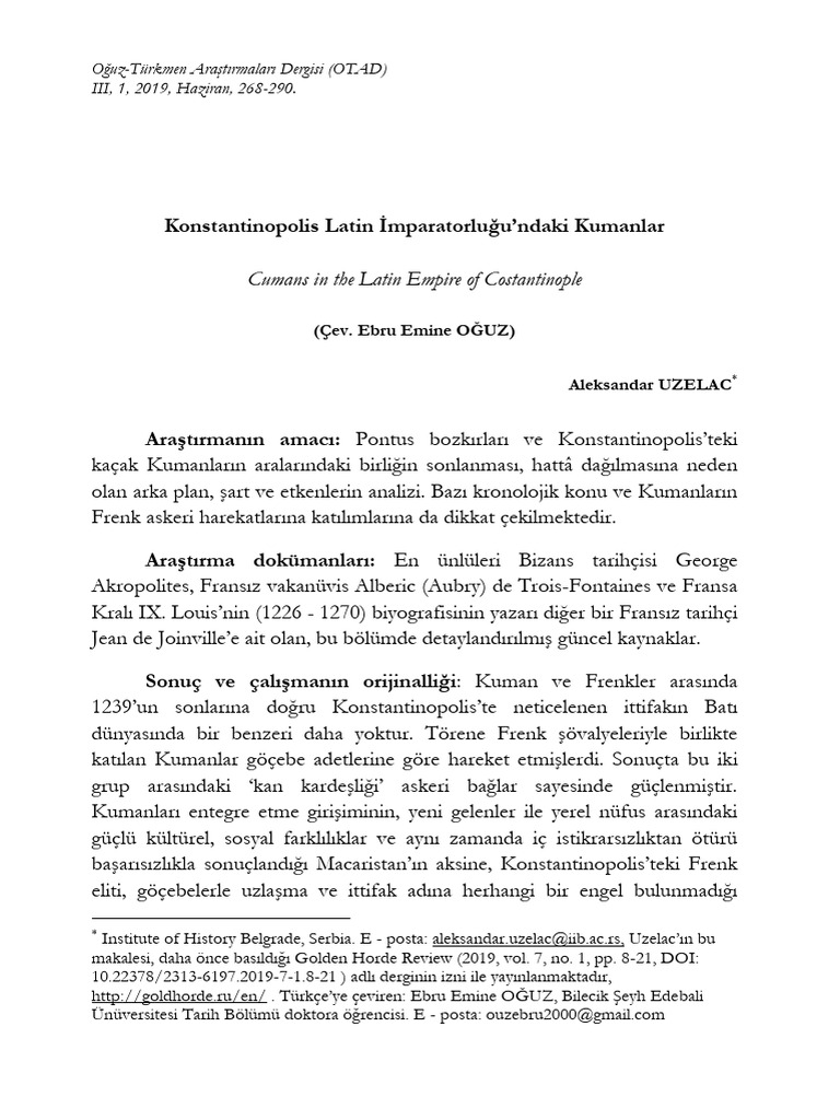 Konstantinopolis Latin - Mparatorlu - U - Ndaki Kumanlar (#598903) - 774476 | PDF