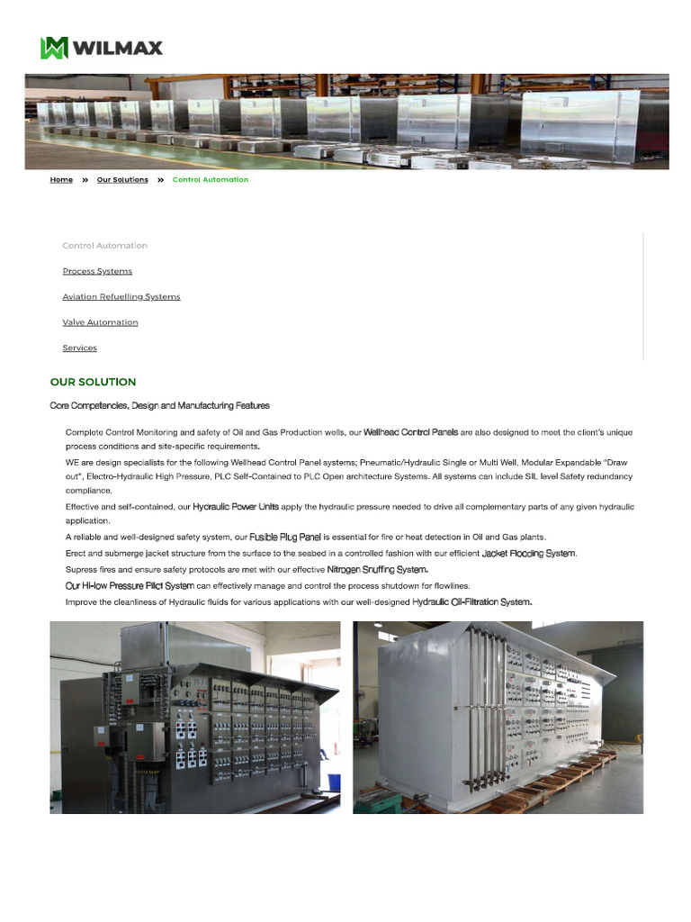 Wilmax - Control Automation Solution | PDF