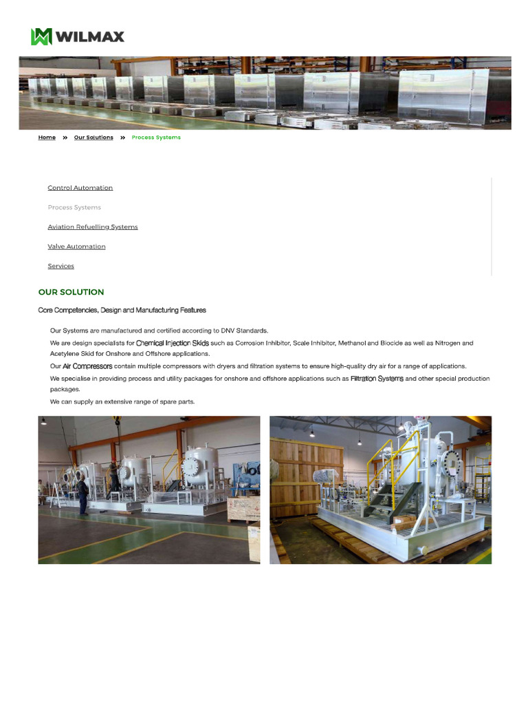 Wilmax - Process Systems Solution | PDF
