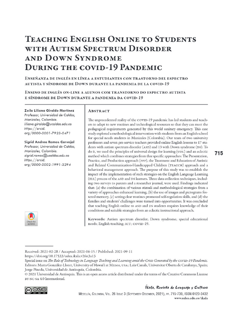 Teaching English To Asd Learners | PDF