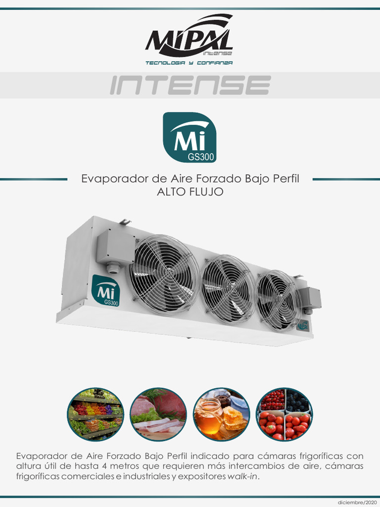 Evaporador Mipal GS300 Alto Flujo | PDF | Ingenieria Eléctrica | Sector ...