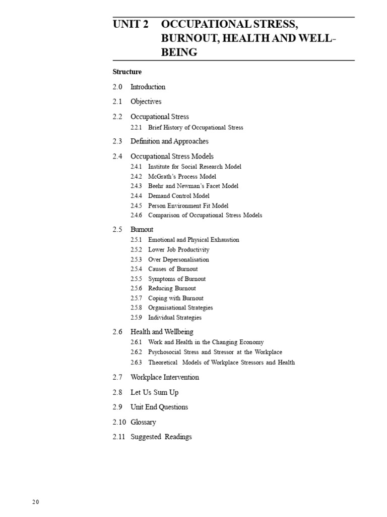 Introduction To Occupational Stress | PDF | Occupational Stress ...