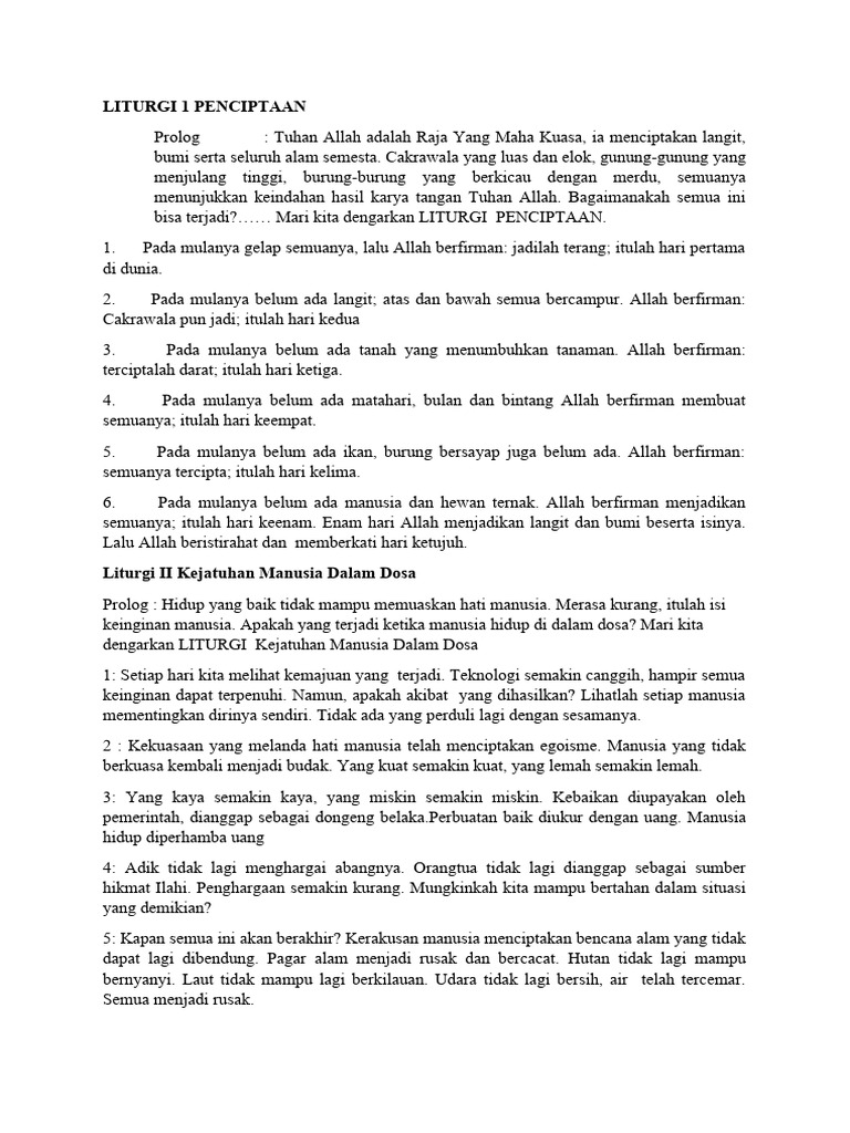 Liturgi 2023 | PDF | Agama & Spiritualitas