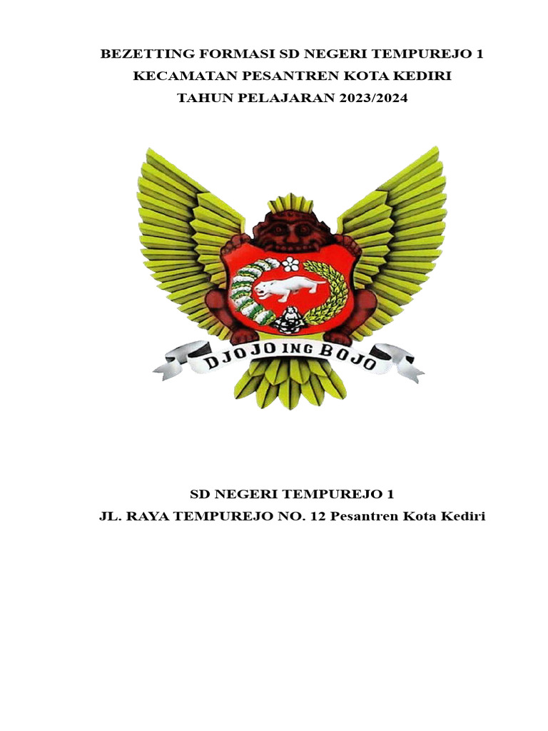 Pembagian Tugas Guru SD Tempurejo 1 | PDF
