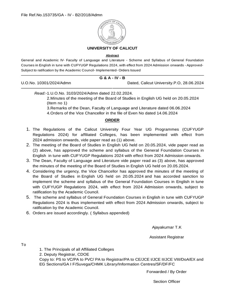 BA English Honours Syllabus | PDF | Knowledge | Learning