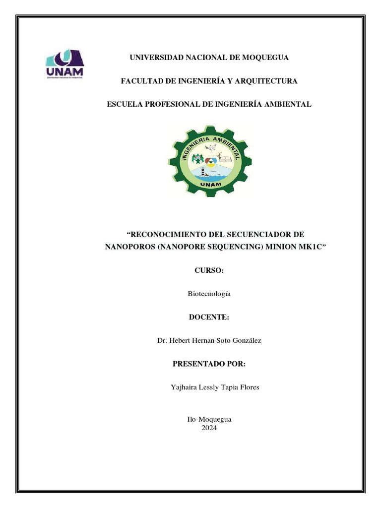 Reconocimiento Del Secuenciador de Nanoporos Minion Mk1c | PDF ...