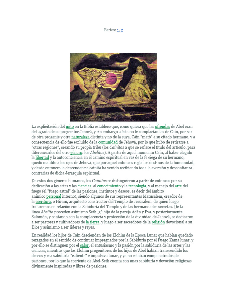 Mito Bíblico: Caín y Abel | PDF | Prometeo | Zeus