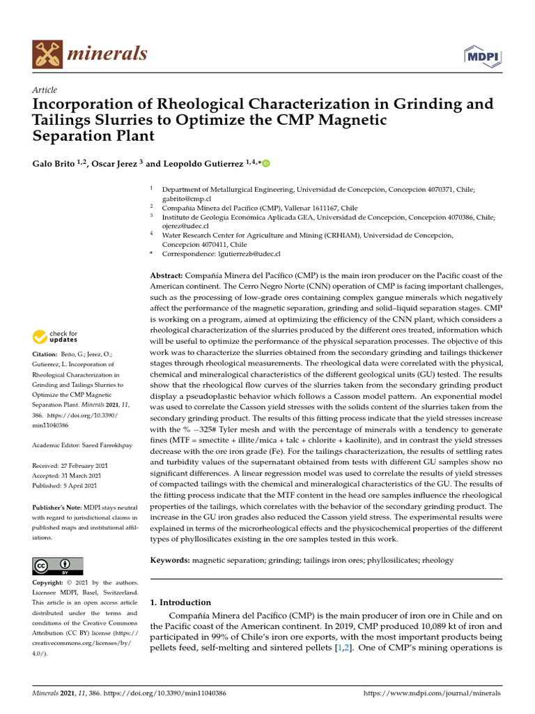 Incorporation of Rheological Characterization in G | PDF | Rheology | Mill (Grinding)