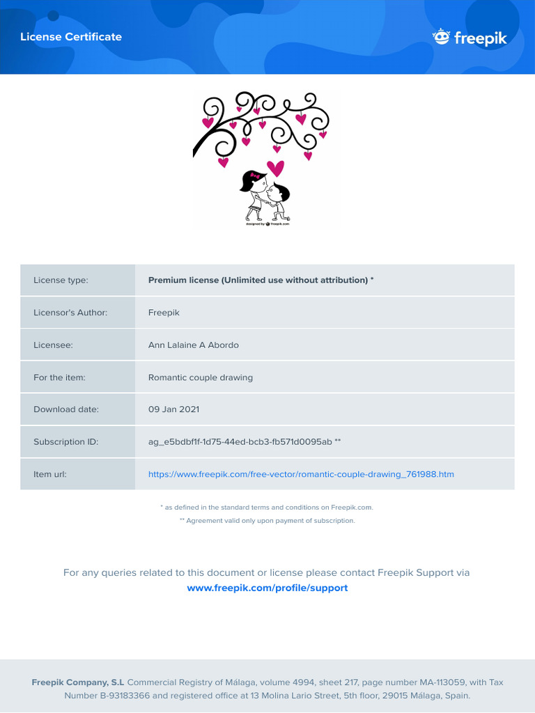 License Romantic Couple Drawing 761988 | PDF | License | Computing