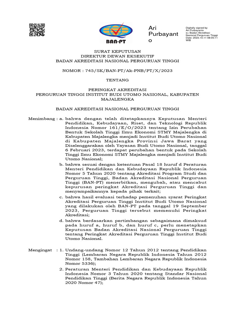 SK Akre Instbunas Ban PT 2023 | PDF