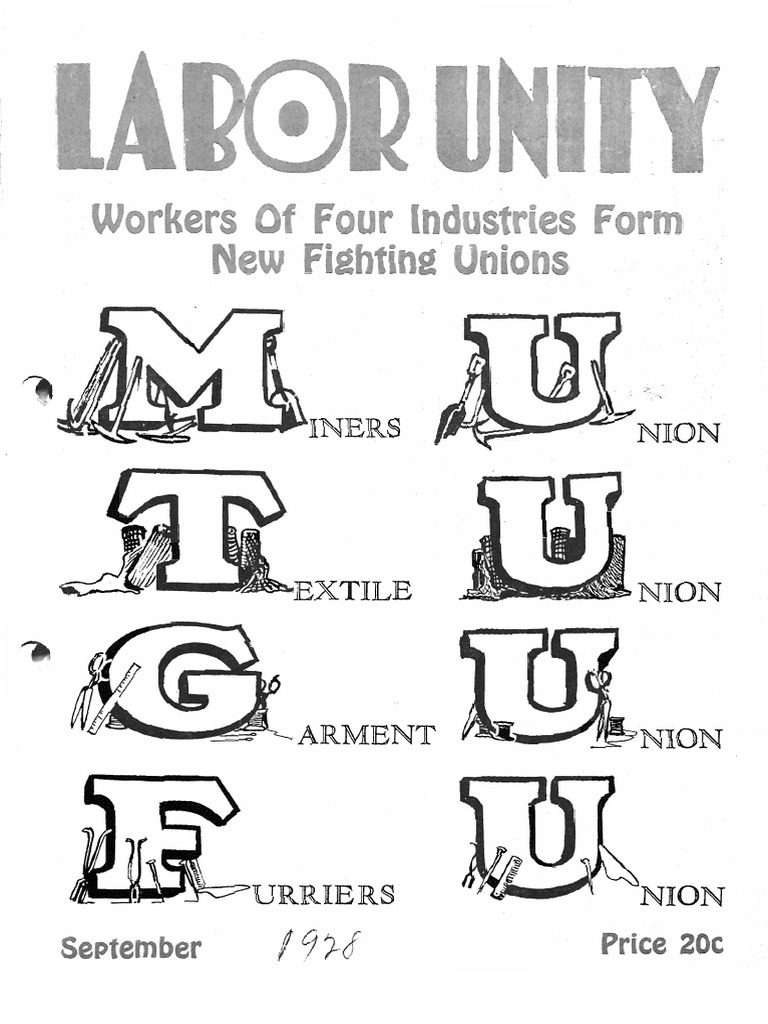 Labor Unity. Vol. 2 No. 8. September, 1928 2 | PDF
