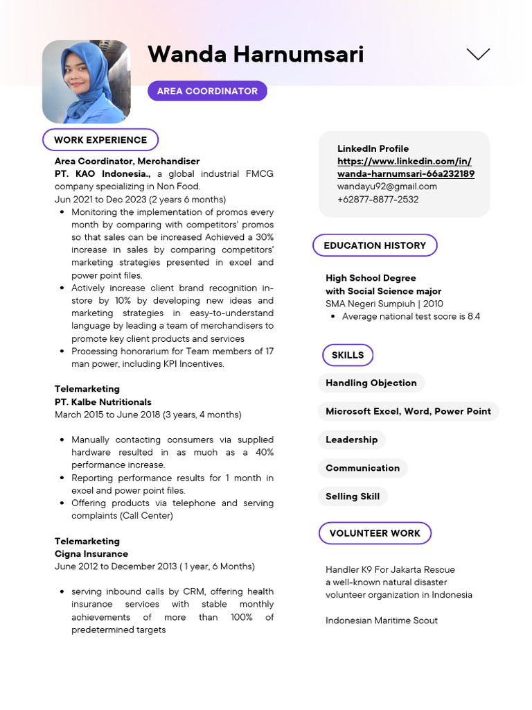 Wanda Harnumsari Resume | PDF