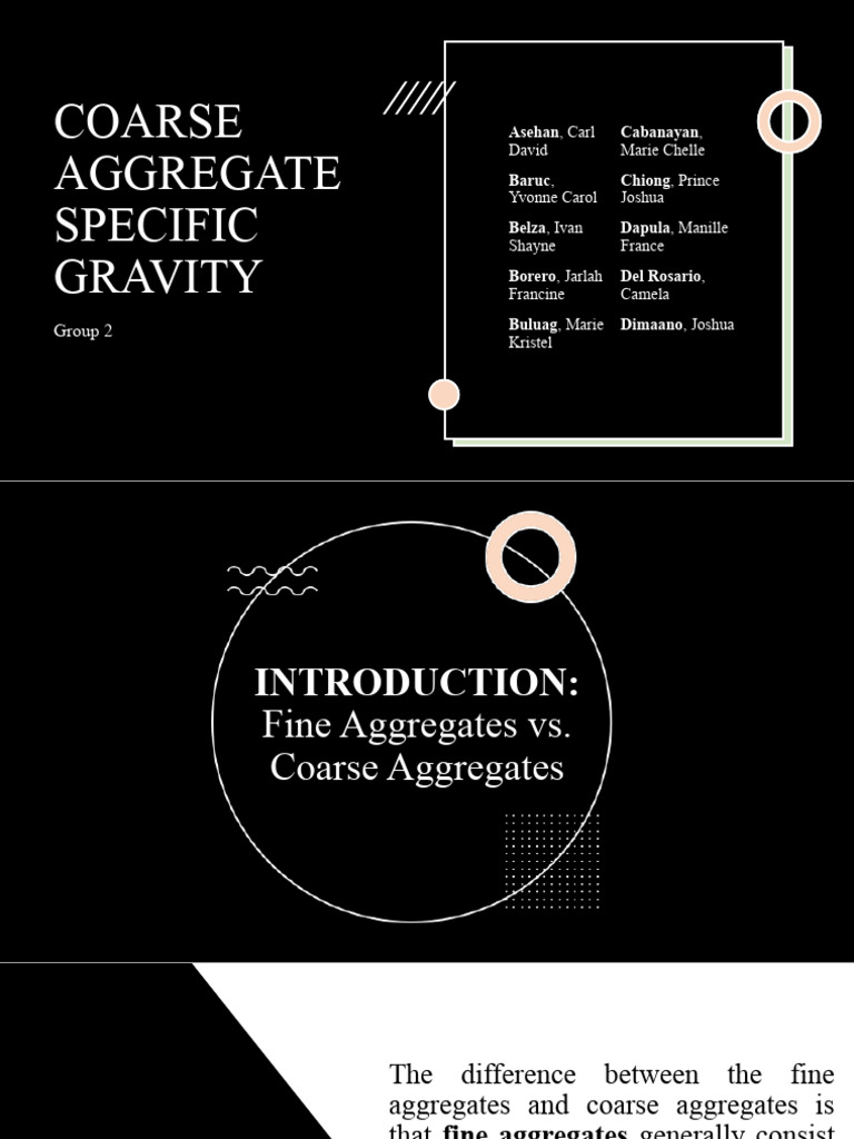 Coarse Aggregate Specific Gravity Guide | PDF | Concrete | Construction ...