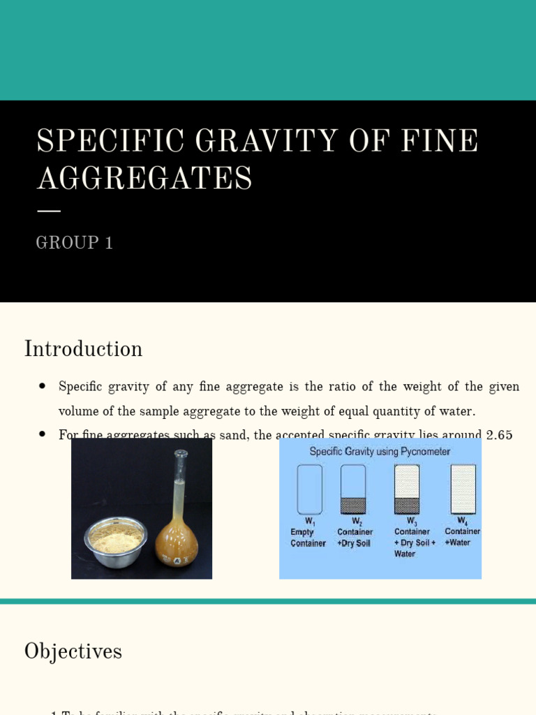 Fine Aggregate Specific Gravity Guide | PDF | Weight | Physical Quantities