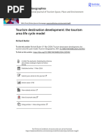 Butler's Tourist Area Evolution Model | PDF | Tourism | Resort