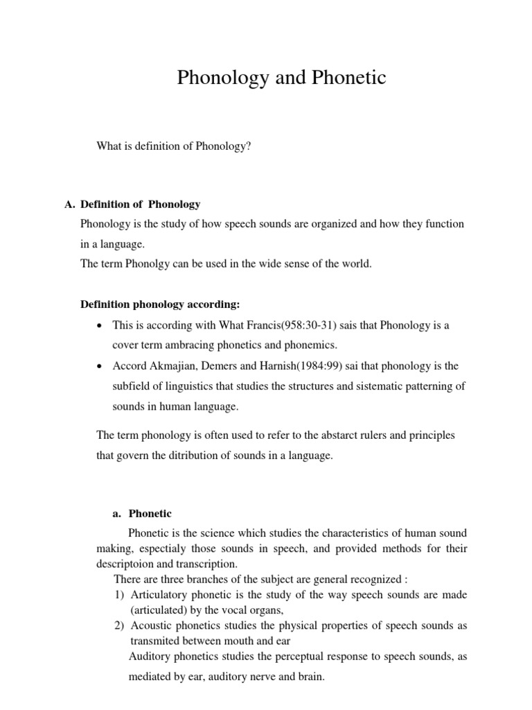 What Is Definition of Phonology | PDF | Phonetics | Phonology