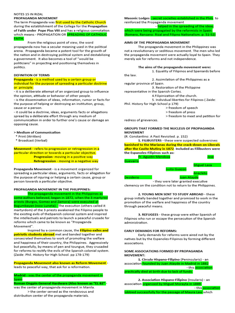 Notes 15 in Riza1 | PDF
