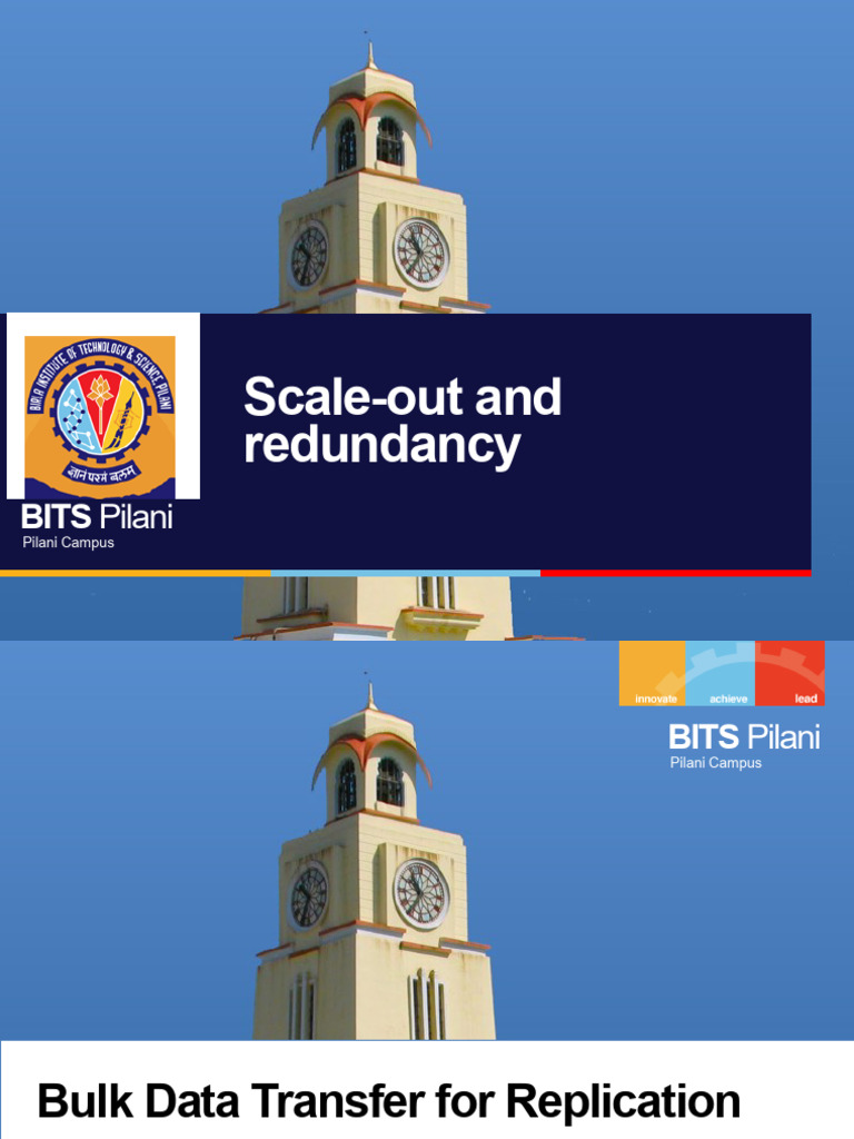 Module 4D Scaleout & Redundancy - Bulk Data Transfer for Replication ... Module 4D Scaleout & Redundancy - Bulk Data Transfer for Replication ...